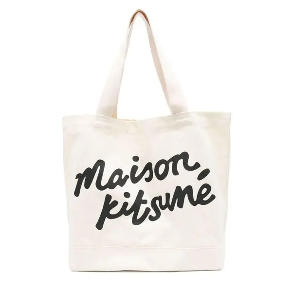 Maison Kitsuné Cotton Tote Bag With Logo - P700