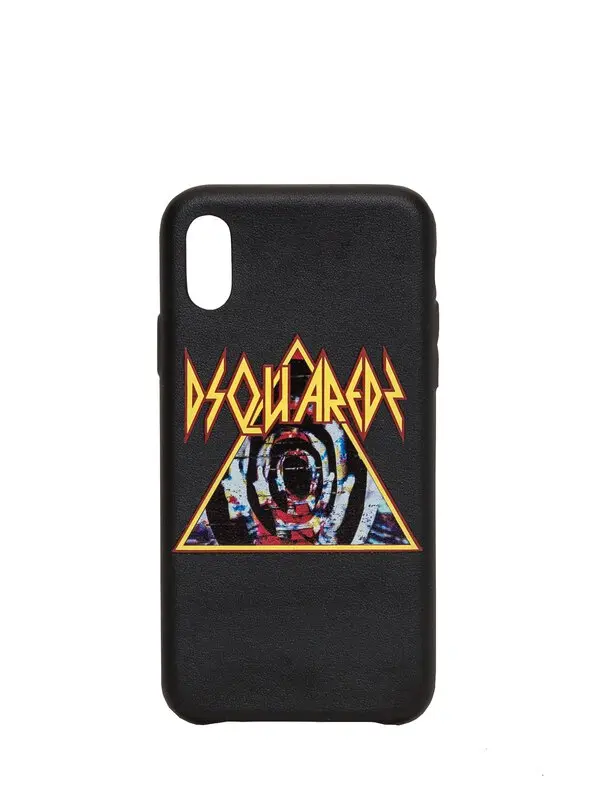 Dsquared2 Iphone X Protective Cover With Unique Print - Nero