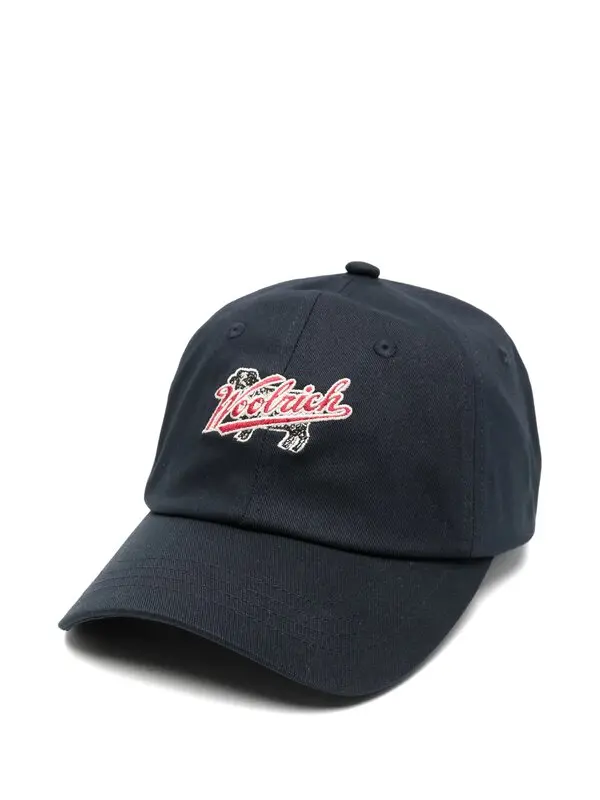 Woolrich Logo Patch Baseball Cap For 100% Cotton Adjustable Back - Blu