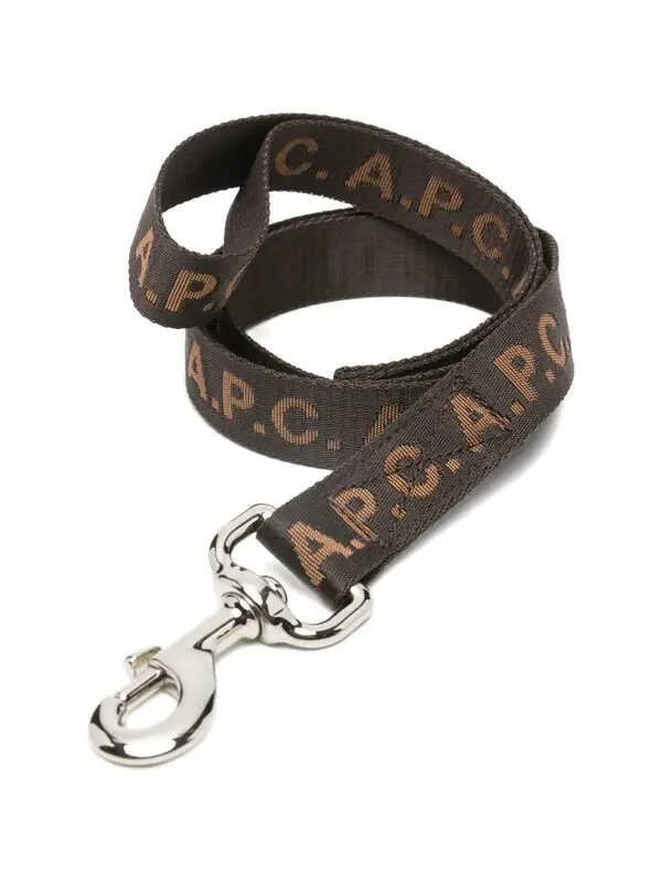A.p.c. Jacquard Logo Motif Nylon Hook Fastening Accessory - Marrone