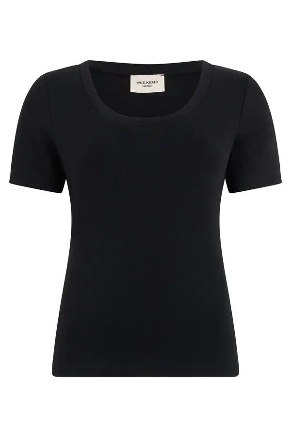 Max Mara Weekend-inspired Slim-fit Cotton T-shirt - Black