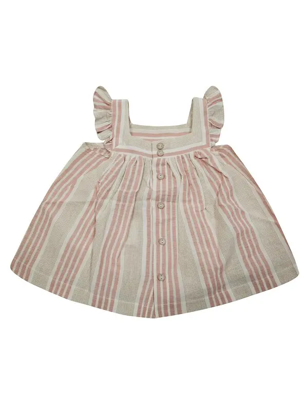 1+IN THE FAMILY Ruffled Mini Tank Top With Stripes