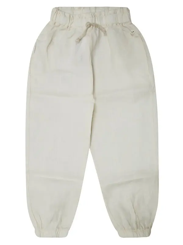 1+IN THE FAMILY Cotton Mini Trousers With Drawstring - Bianco