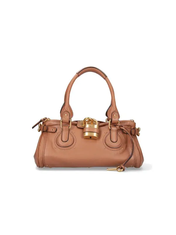 Chloé Mini Buffalo Leather Crossbody Bag With Gold Tone Clasp