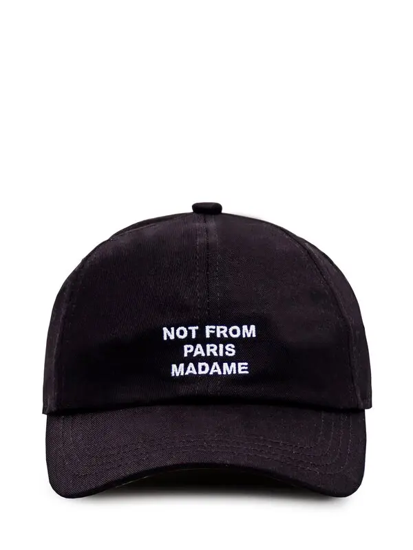 Drole De Monsieur Baseball Cap With Embroidery - Black
