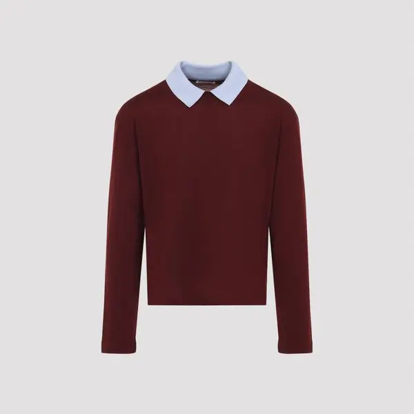 JIL SANDER Wool Knit Polo Shirt For