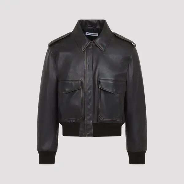JIL SANDER Leather Blouson Jacket