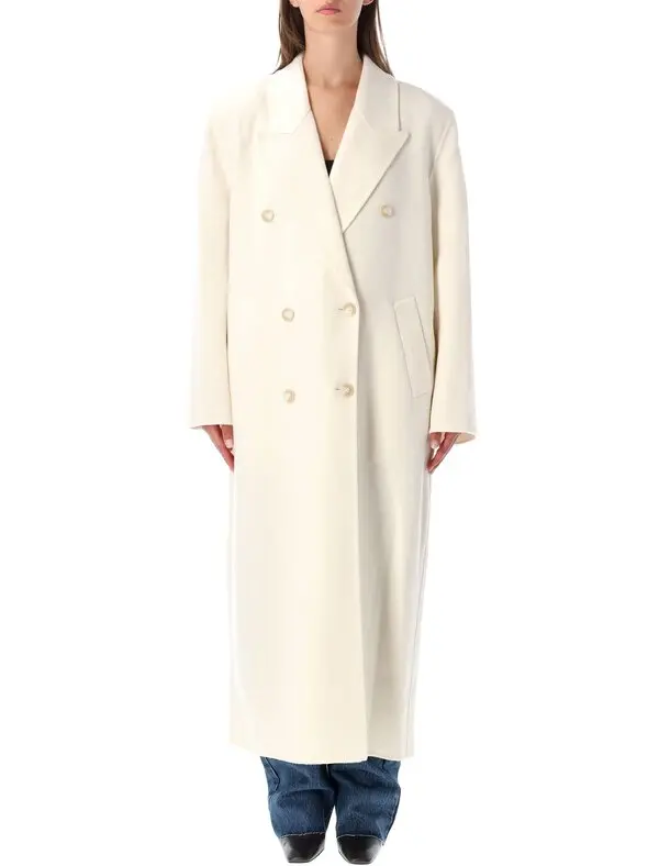 THE FRANKIE SHOP Double-breasted Long Tailored Coat