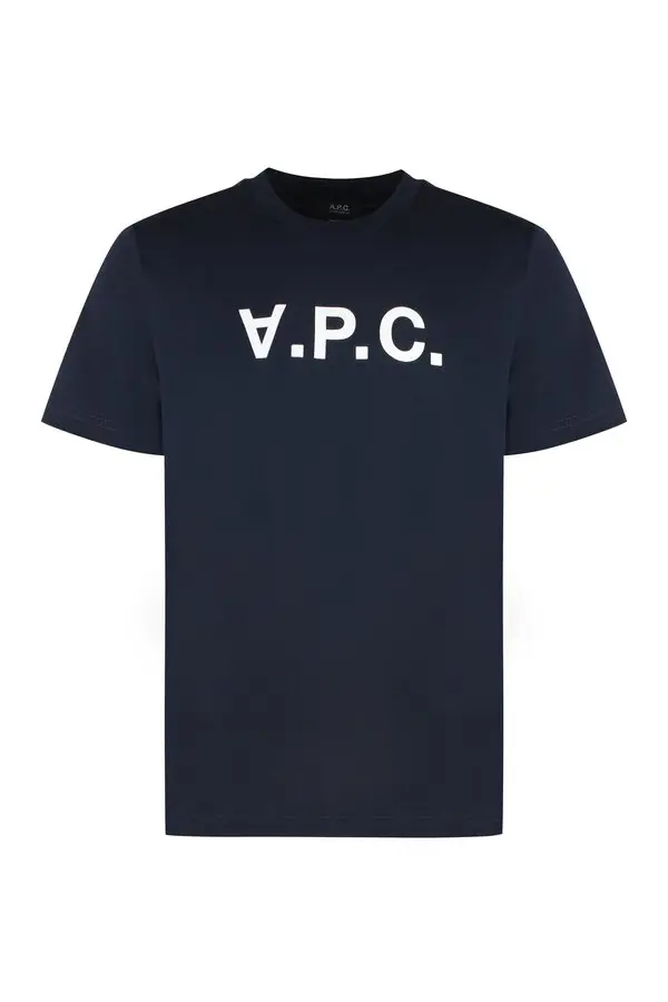 A.p.c. Standard Grand Vpc Cotton T-shirt - Blue