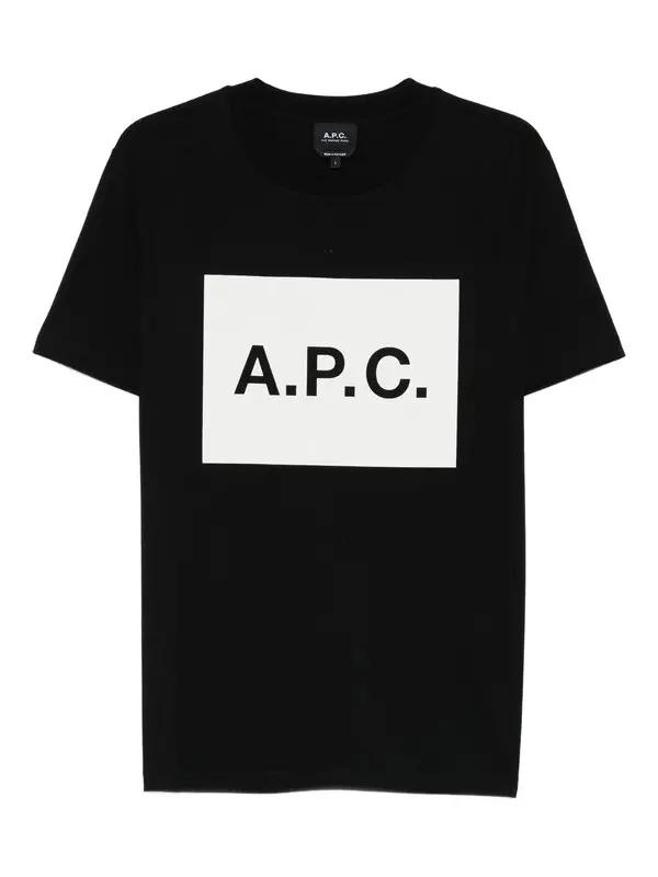 A.p.c. Crew Neck T-shirt With Front Print, 100% Cotton
