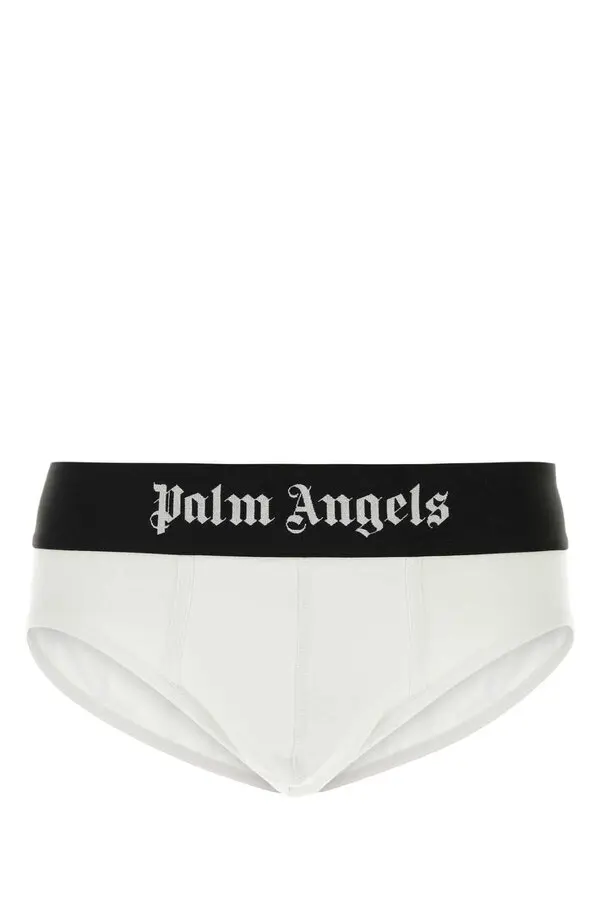 Palm Angels Stretch Cotton Brief Set - White