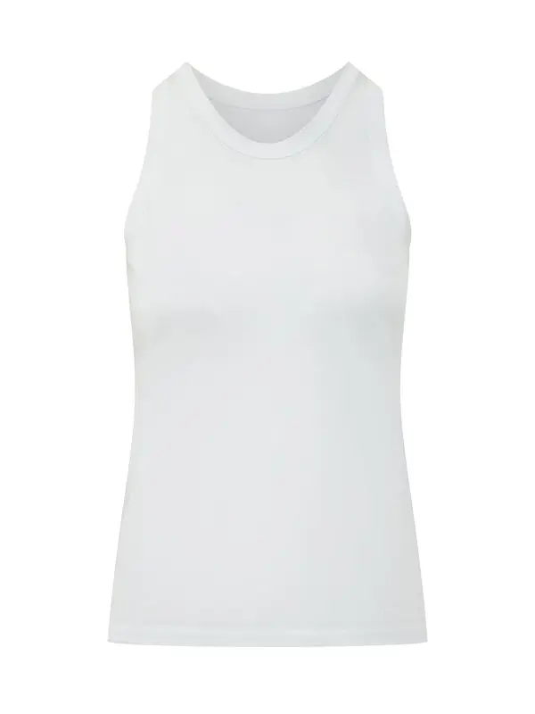 Loulou De Saison Essential Giro-neck Cut Top - White