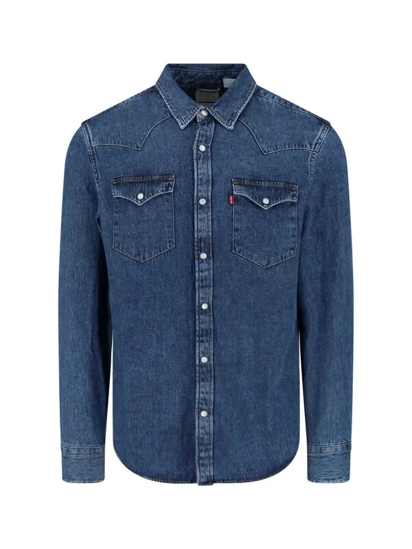 LEVI'S STRAUSS 100% Cotton Western Shirt - Blue