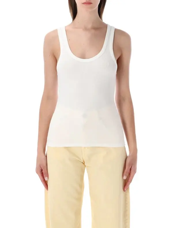 Colorful Standard Organic Rib Tank Top Slim Fit, Sleeveless - Optical White