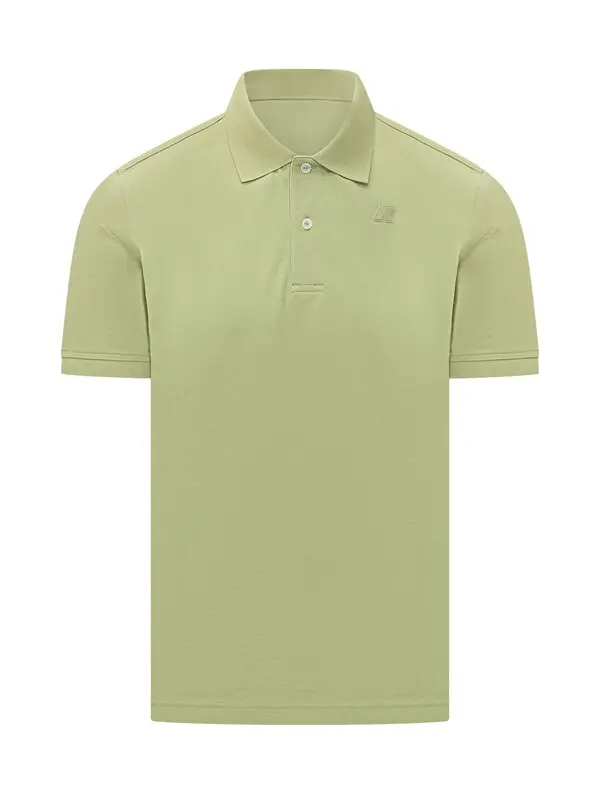 K-WAY Polo Mini In Piquet With Logo - Green Dk Lime