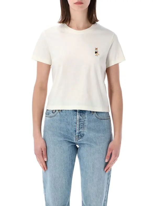 Maison Kitsuné Mini Distinctive Embroidered Cotton T-shirt