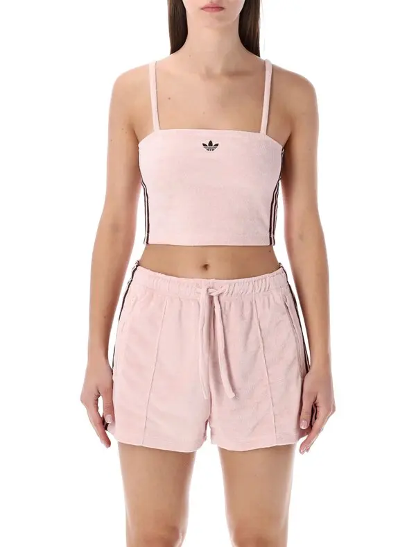 ADIDAS ORIGINALS Soft Fabric Mini Top With Embroidered Logo For - Sandy Pink