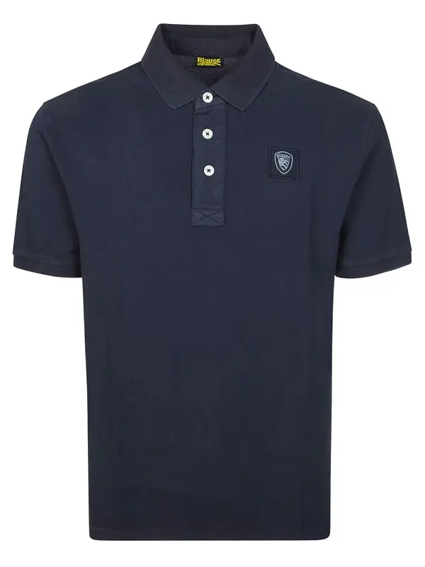 BLAUER. Classic Piquet Polo - Blu