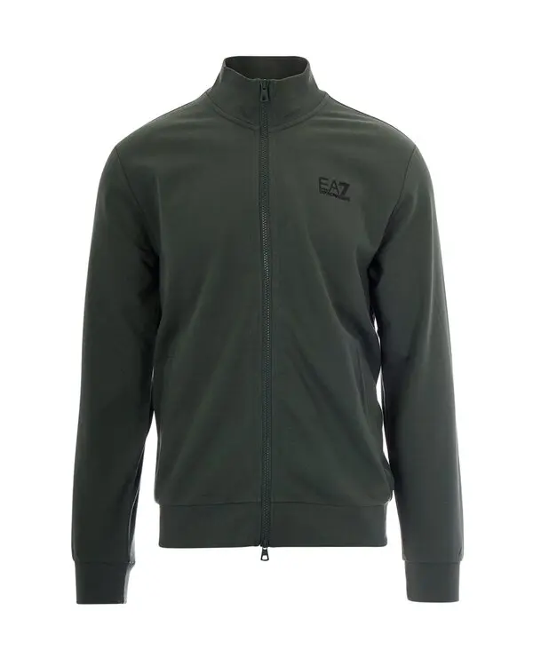 EA7 Zip-up Cotton Sweater