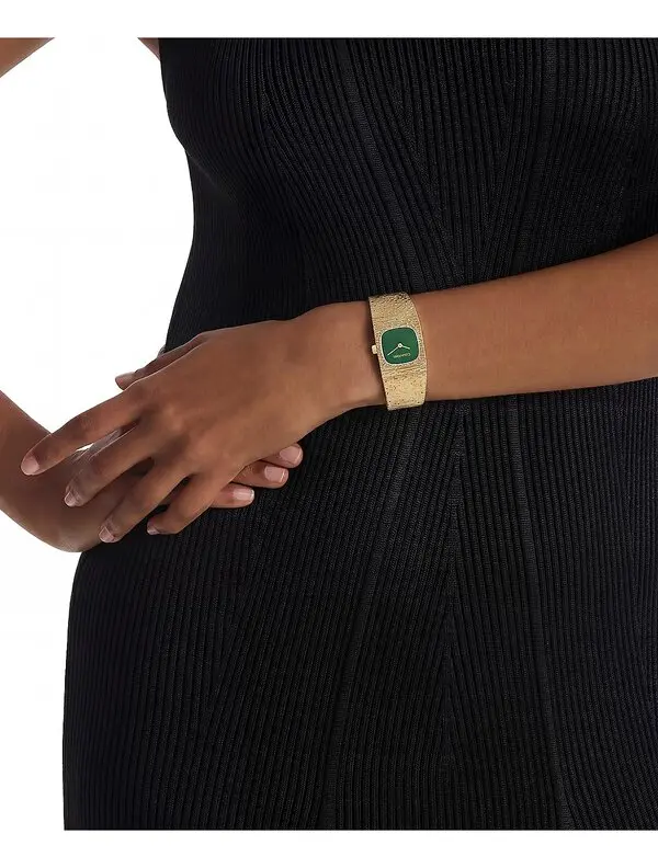 Calvin Klein Square Case Textured Bracelet Watch - Green