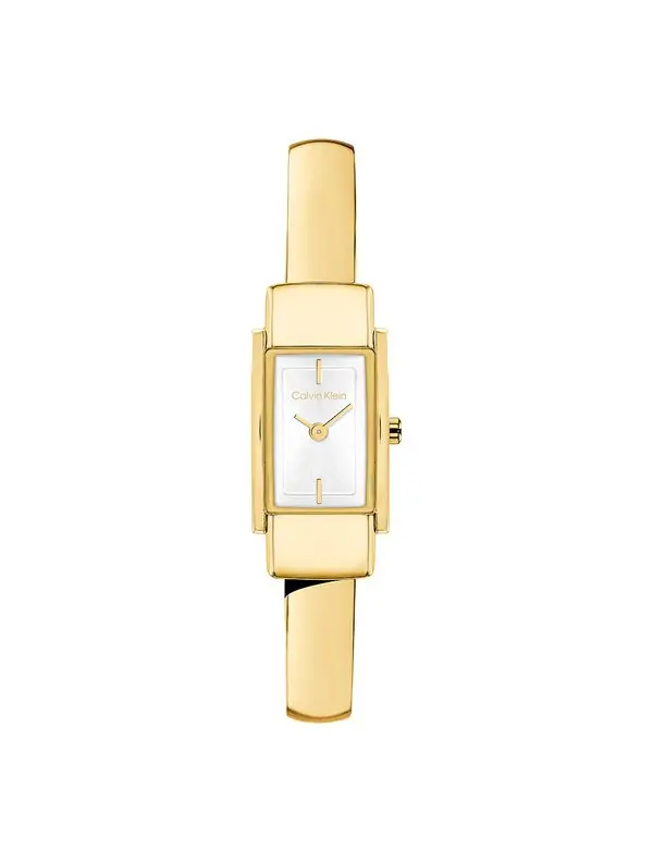 Calvin Klein Geometric Case Rounded Bangle Watch