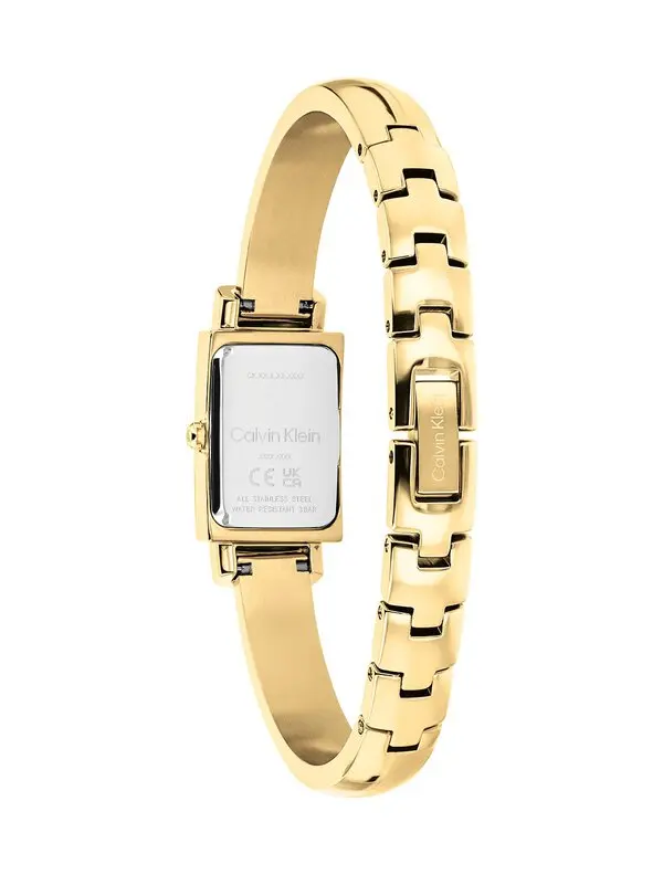 Calvin Klein Geometric Case Rounded Bangle Watch