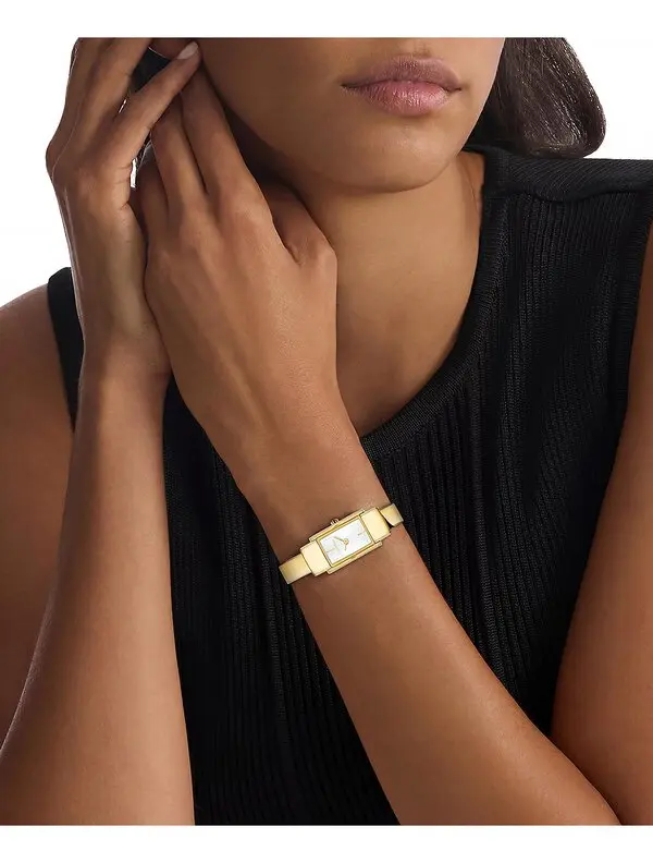 Calvin Klein Geometric Case Rounded Bangle Watch