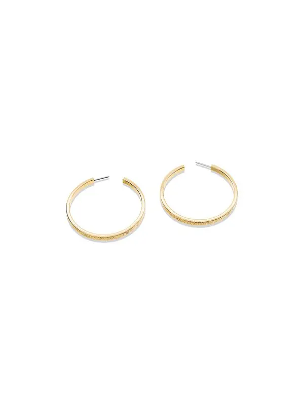Calvin Klein Textured Linear Hoop Earrings