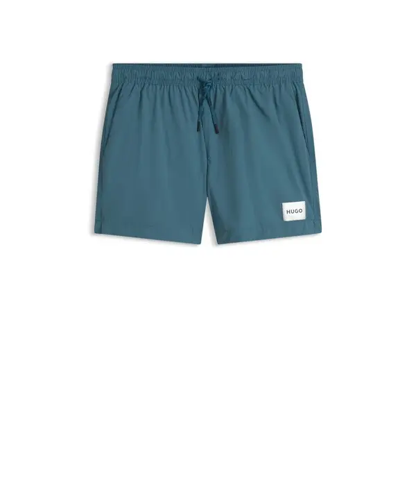 Hugo Quick-drying Swim Shorts In Recycled Material With Logo