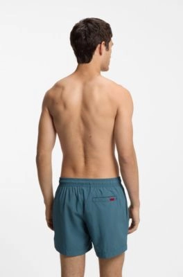Hugo Quick-drying Swim Shorts In Recycled Material With Logo