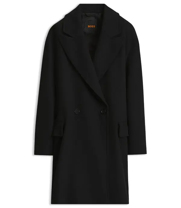 BOSS Double-breasted Twill Coat