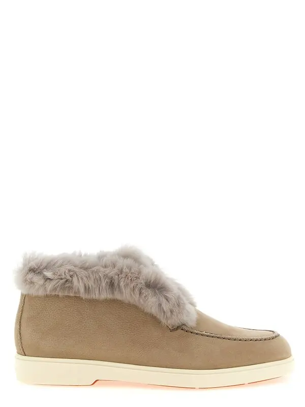 Santoni Desert' Ankle Boots - Cream