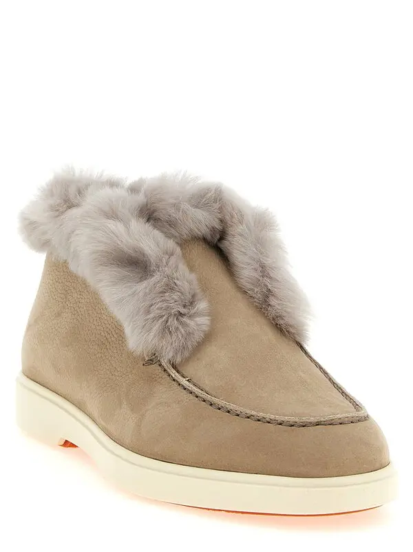Santoni Desert' Ankle Boots - Cream