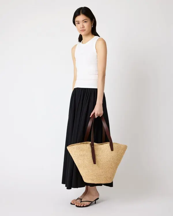 LIÉ STUDIO The Bianca Raffia Bag Large