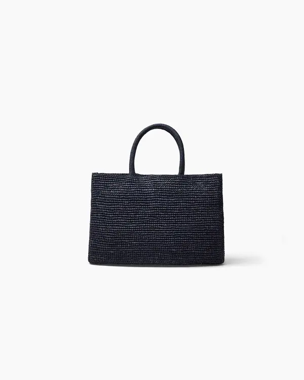 LIÉ STUDIO The Charlotte Raffia Bag Small - Navy