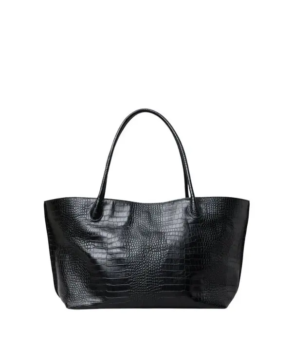 LIÉ STUDIO The Eva Weekend Tote - Black Croc