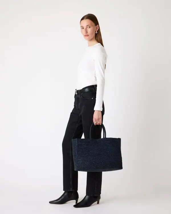 LIÉ STUDIO The Charlotte Raffia Bag Large