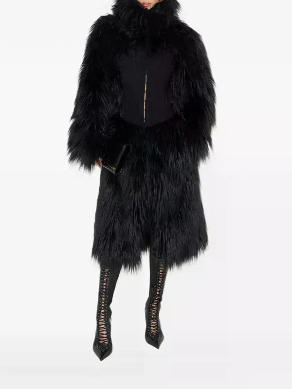 Elisabetta Franchi Fur-effect Coat With Bustier