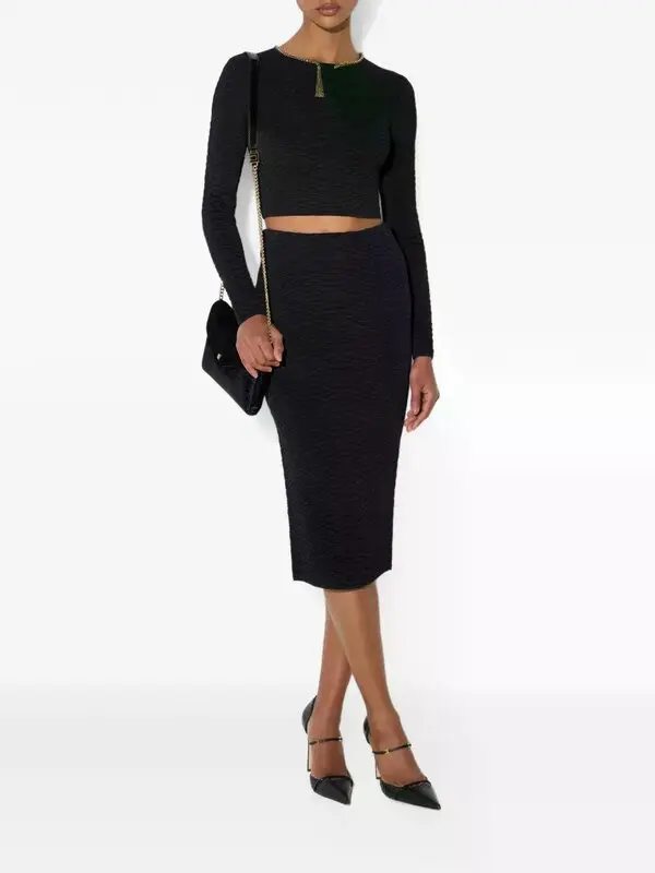 Elisabetta Franchi Knit Top With Snake-pattern