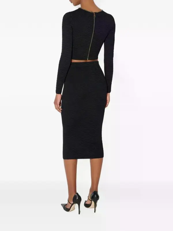 Elisabetta Franchi Knit Top With Snake-pattern
