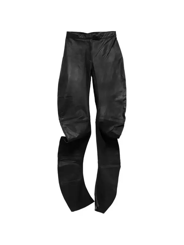 THE FRANKIE SHOP Jessa Panelled Leather Trousers - Black