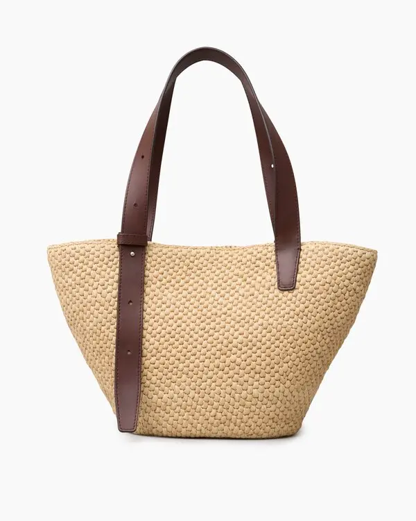 LIÉ STUDIO The Bianca Raffia Bag Small - Cream