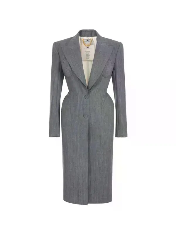 Elisabetta Franchi Wool Bustier-style Coat - Grey