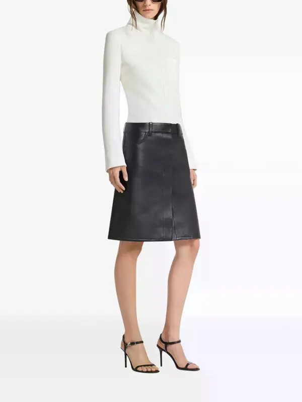 COURREGES Zip-up Twill Cardigan - White