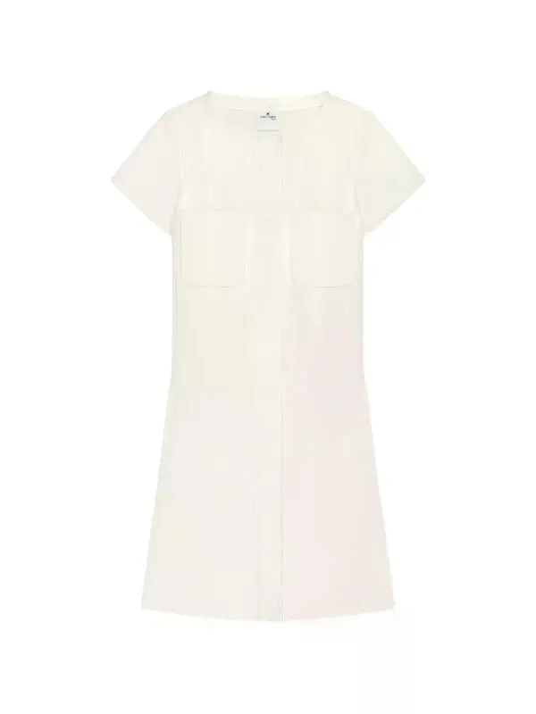 COURREGES Vinyl Short-sleeve Mini Dress - White