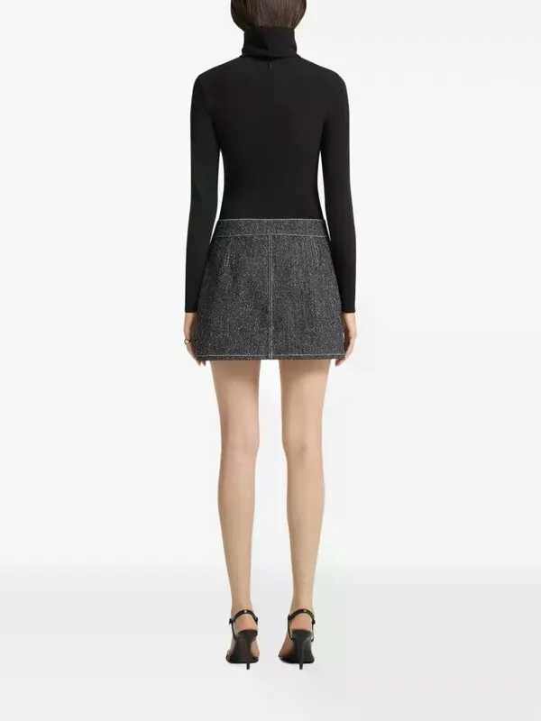 COURREGES Logo-appliqué Denim Mini Skirt