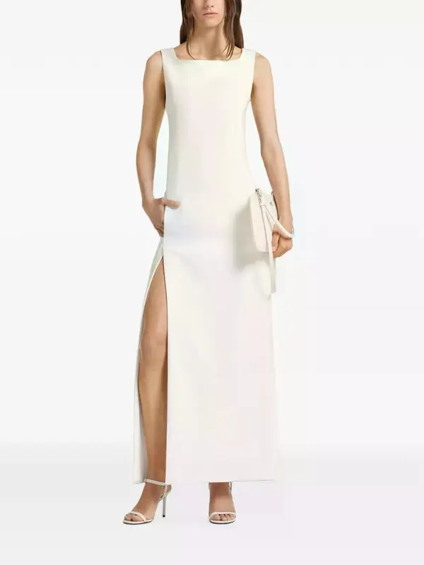 COURREGES Cut-out Crepe Maxi Dress - White