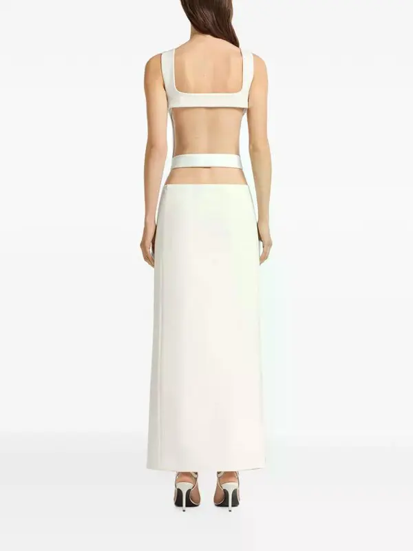 COURREGES Cut-out Crepe Maxi Dress