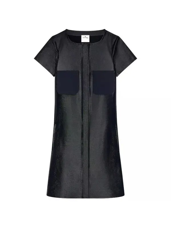 COURREGES Vinyl Patch-pocket Mini Dress - Blue