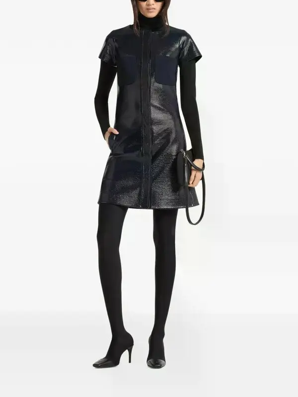 COURREGES Vinyl Patch-pocket Mini Dress